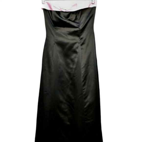 Jump | Dresses | Vintage Jump Black And Pink Satin Strapless Prom Dress ...